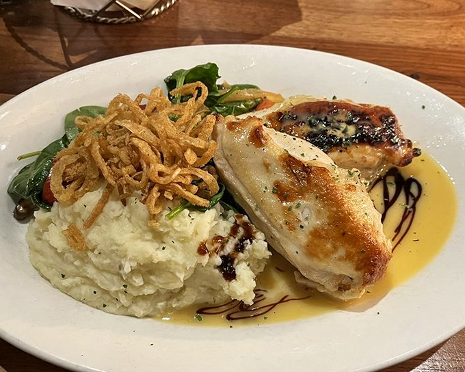 Balsamic Chicken that makes you wonder why you ever bothered with plain grilled chicken. Those mashed potatoes could end family feuds.