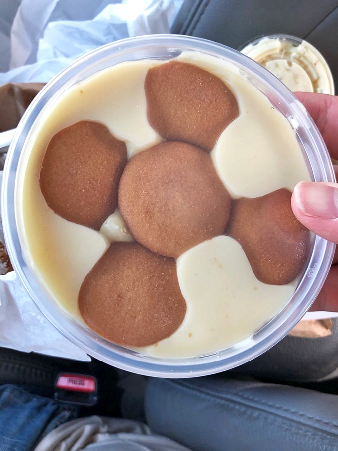 Banana pudding that would make your grandmother both proud and jealous. Those vanilla wafers have surrendered to their creamy fate, and we're all better for it.