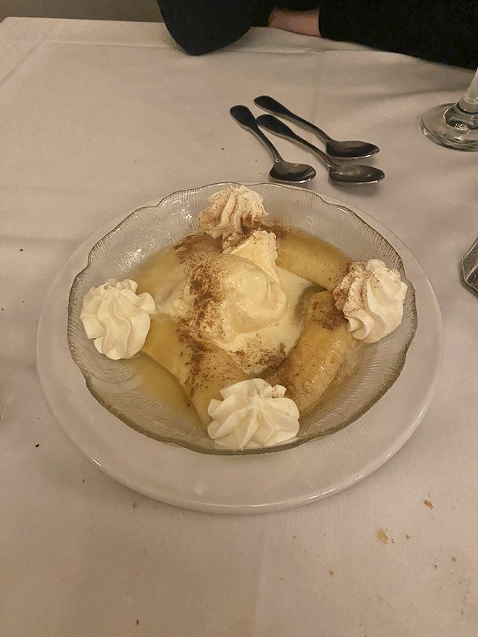 Bananas Foster that makes you understand why people used to fight duels over dessert. Worth every calorie-laden spoonful.