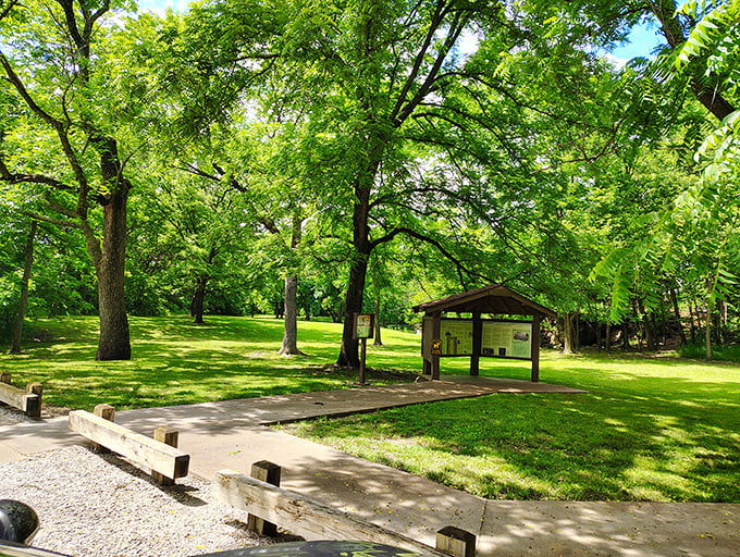 The Battle of Carthage State Historic Site offers tranquility that belies its dramatic past. These peaceful grounds once witnessed the chaos of the Civil War.