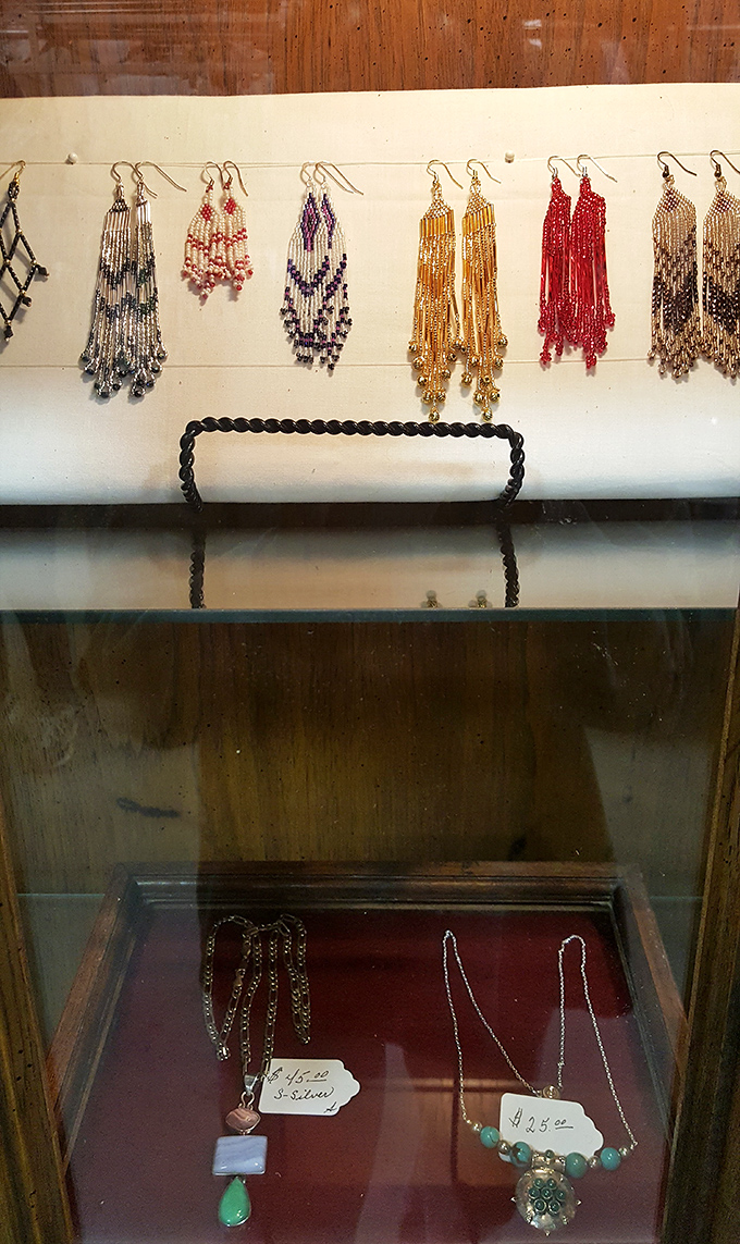 Dangling possibilities in every color of the desert sunset. These handcrafted beaded earrings showcase the artisan spirit that makes flea markets magical.