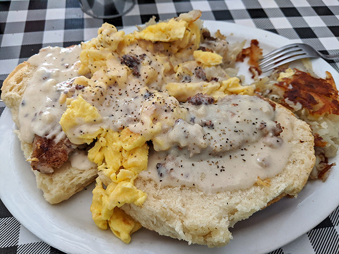 Biscuits and gravy: the breakfast equivalent of a warm hug from your favorite grandparent. Comfort food engineering at its finest.