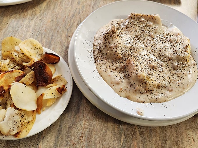 Biscuits and gravy&mdash;the breakfast that says "your cholesterol numbers are just suggestions" but your taste buds are screaming "worth it!"