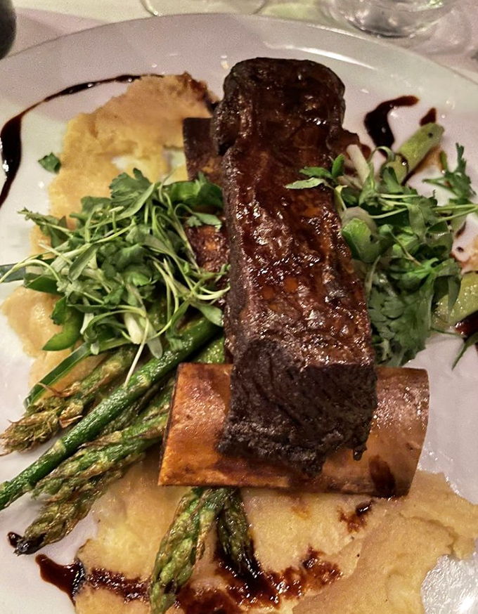 Bison short ribs so tender they practically fall apart before your fork even makes contact. 