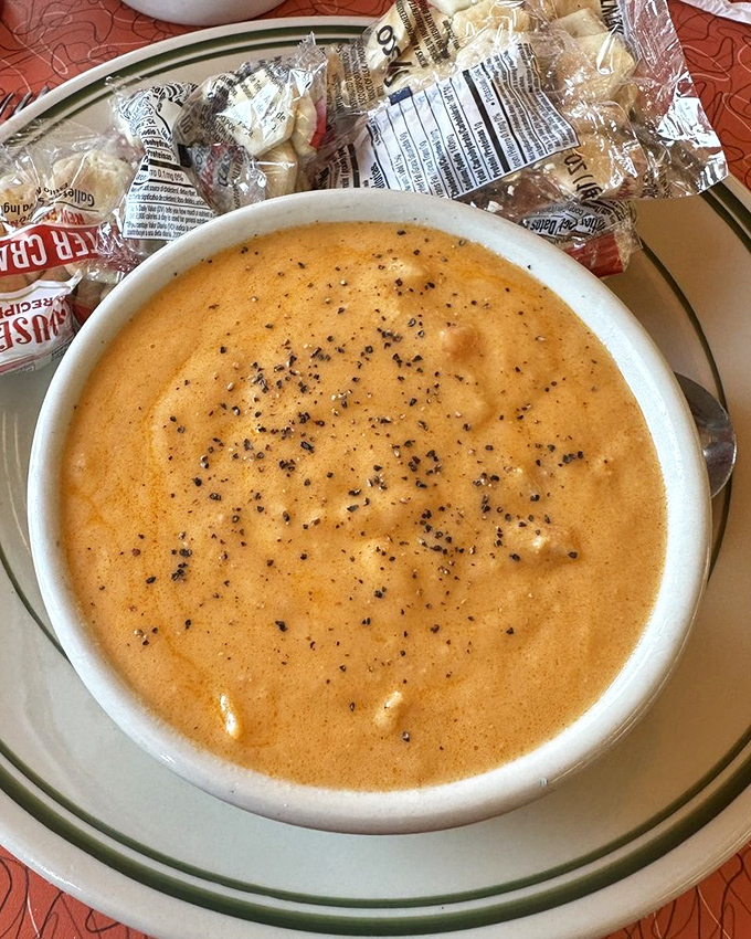 A bowl of bisque that promises comfort in every spoonful. The perfect companion for those Lake Erie winter days.