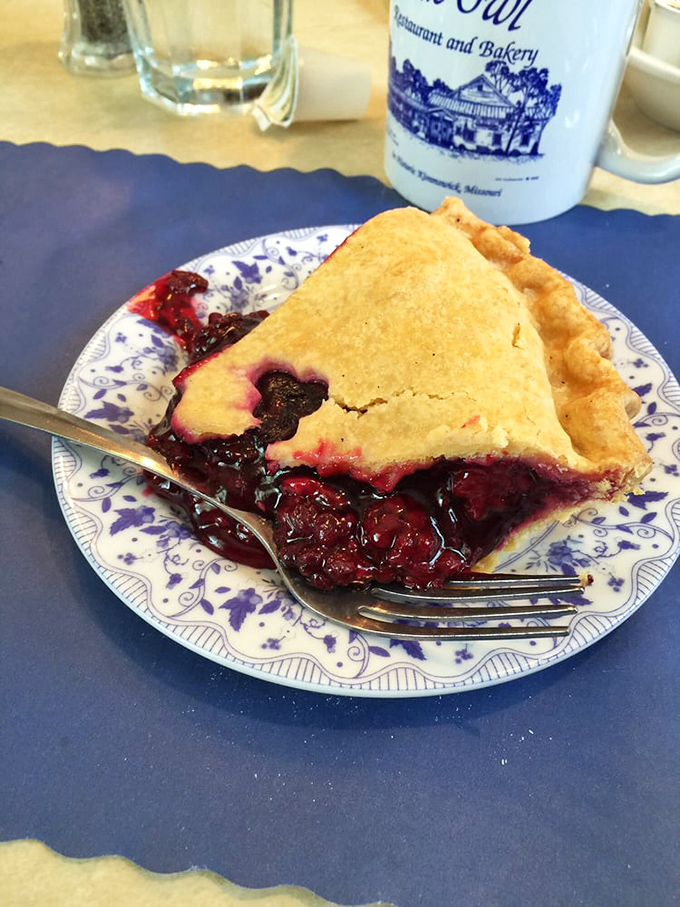 Berry pie that strikes the perfect balance between sweet and tart &ndash; the kind that makes you consider ordering a second slice "for the road."