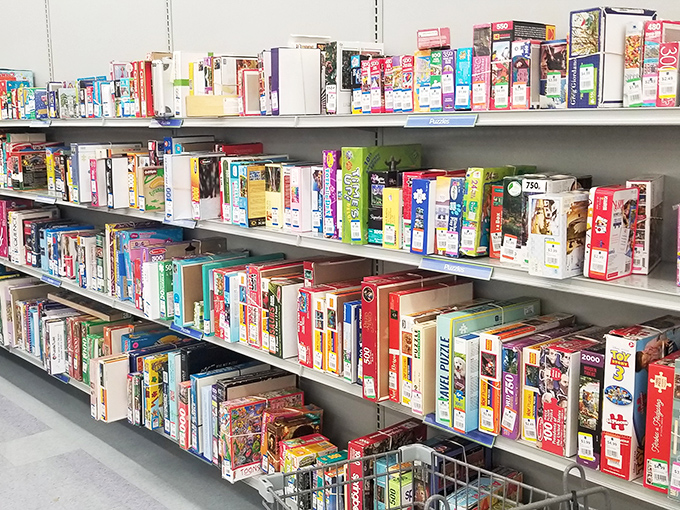 Board game heaven! From vintage Monopoly to obscure European strategy games, this is where family game nights are born and reborn.