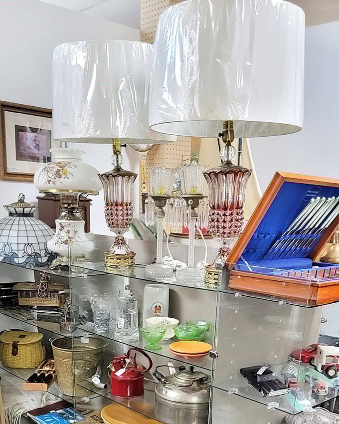 Elegant crystal lamps that have illuminated conversations across generations. That silverware set? Perfect for your next "Downton Abbey" dinner party.