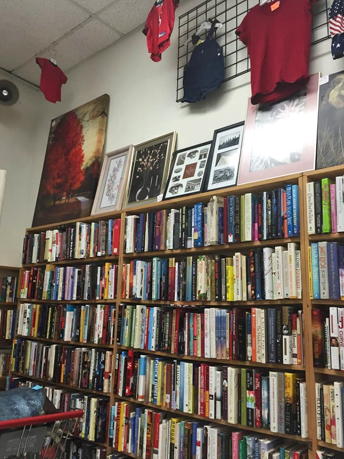 Bibliophile paradise! These shelves contain more adventures than Florida has palm trees, all priced less than your morning latte.