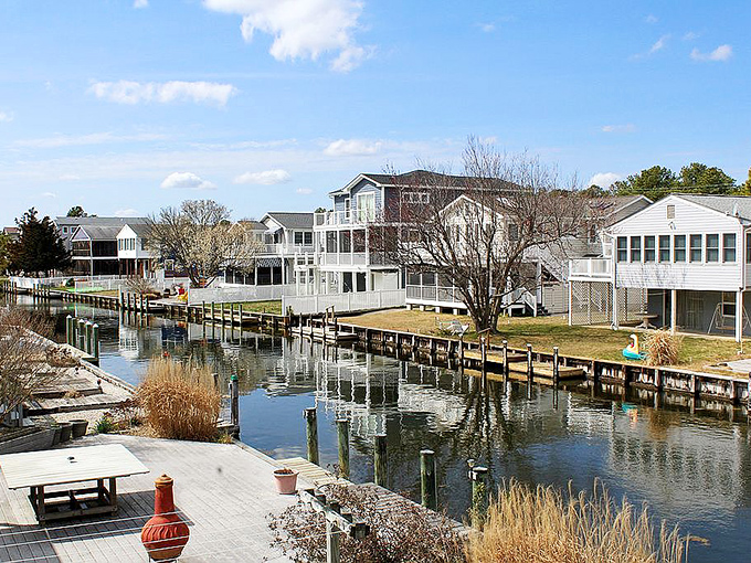 Winter reveals a different side of South Bethany's waterways, when bare trees create artistic reflections and the seasonal quiet feels like a well-kept secret.