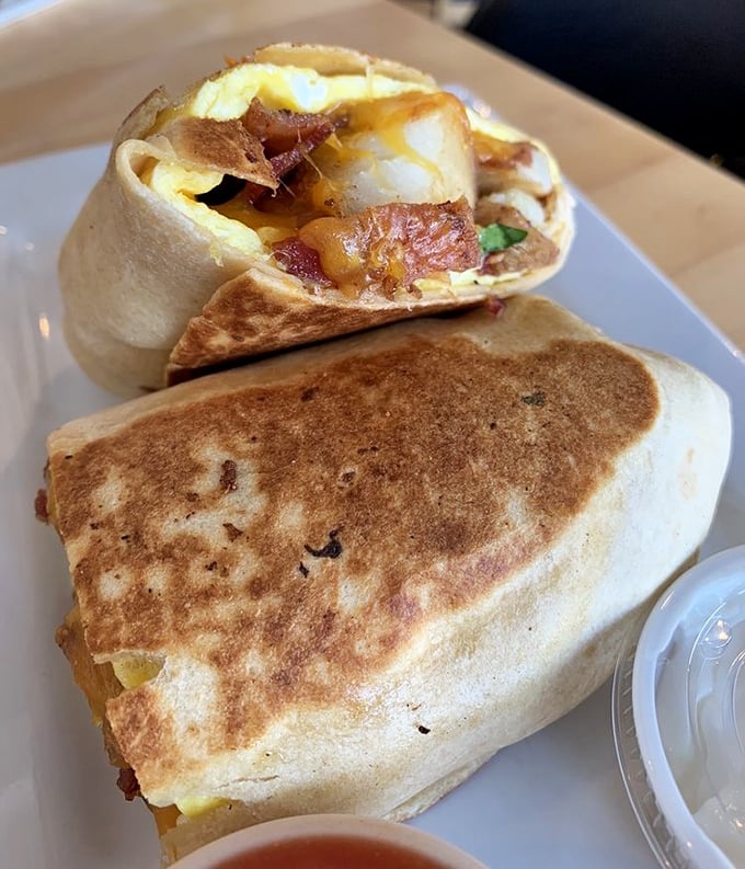 Breakfast's most portable innovation&mdash;the burrito that solved the age-old dilemma of how to eat eggs, bacon, and potatoes while driving. Spoiler: you'll want to park.