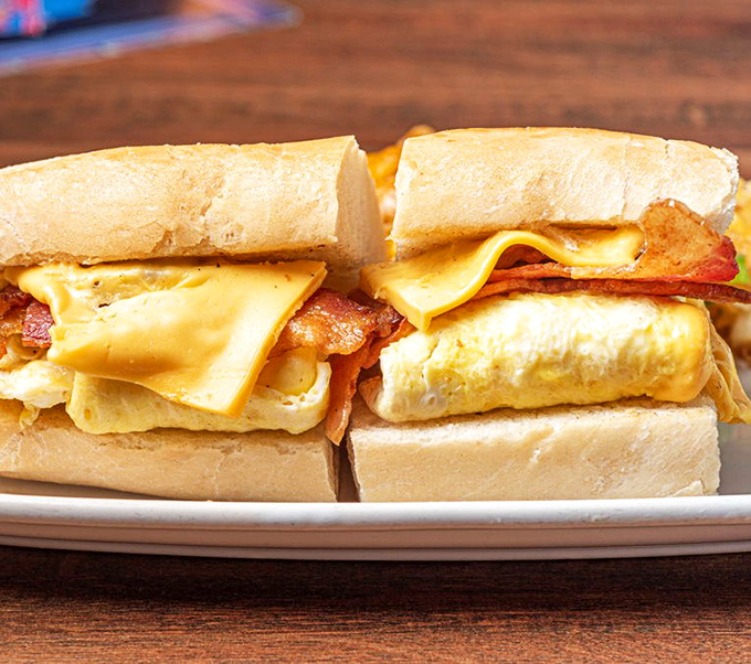 This breakfast sandwich isn't just stacked, it's engineered &ndash; a masterclass in the architecture of morning deliciousness. 