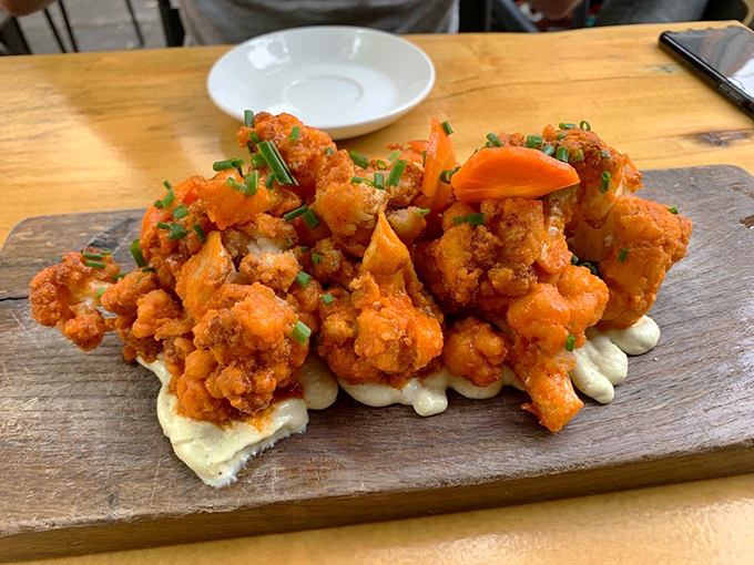 Buffalo cauliflower that makes you question everything you thought you knew about vegetables. Who knew plant-based could be this seductive? 