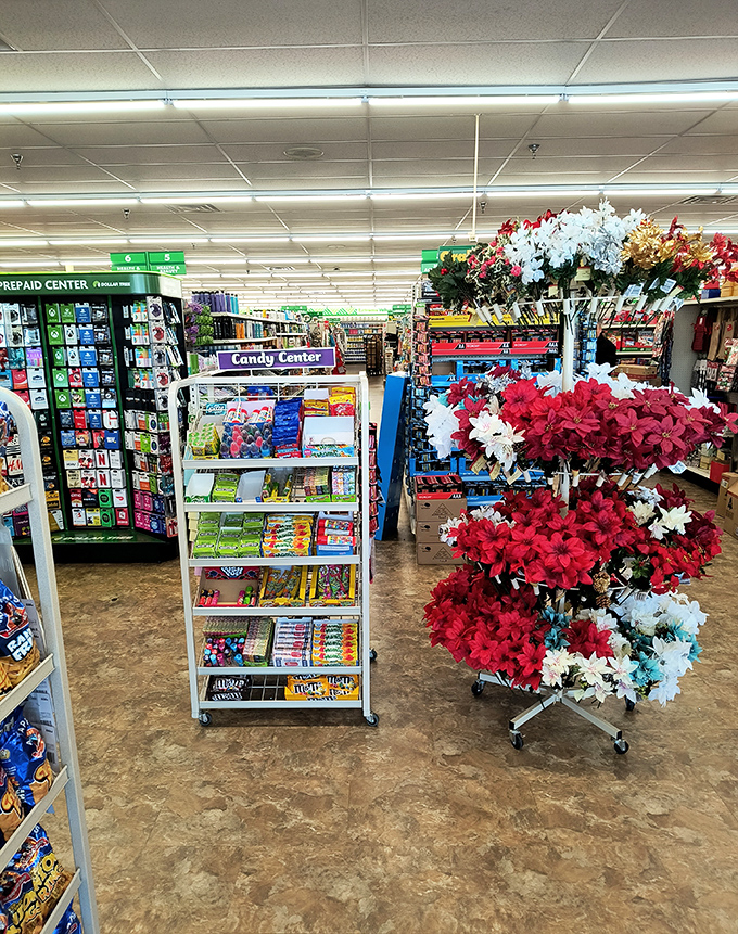 Candy Land comes to life! The sweet section offers temptations that would make Willy Wonka himself consider the economic advantages.