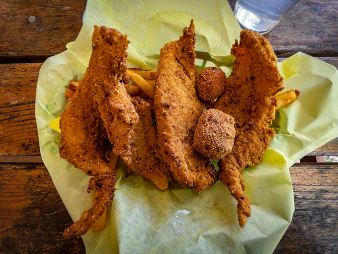 Catfish that's traveled from water to fryer with just the right stops in between, creating a golden-brown masterpiece that puts fast food to shame.