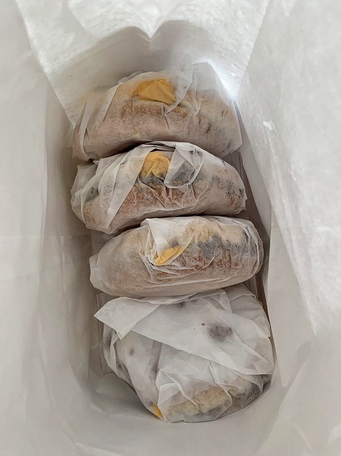 Wrapped treasures awaiting discovery. These paper-bundled sandwiches are Ohio's version of Christmas morning for your taste buds.