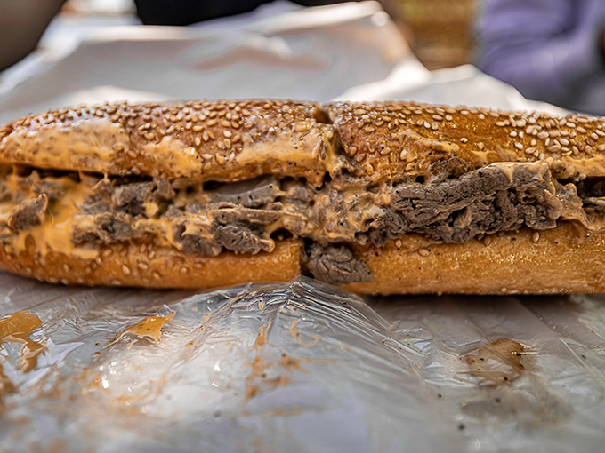 A cheesesteak that doesn't need neon signs or tourist lines to prove its worth. The melted cheese embraces the meat like they were made for each other.