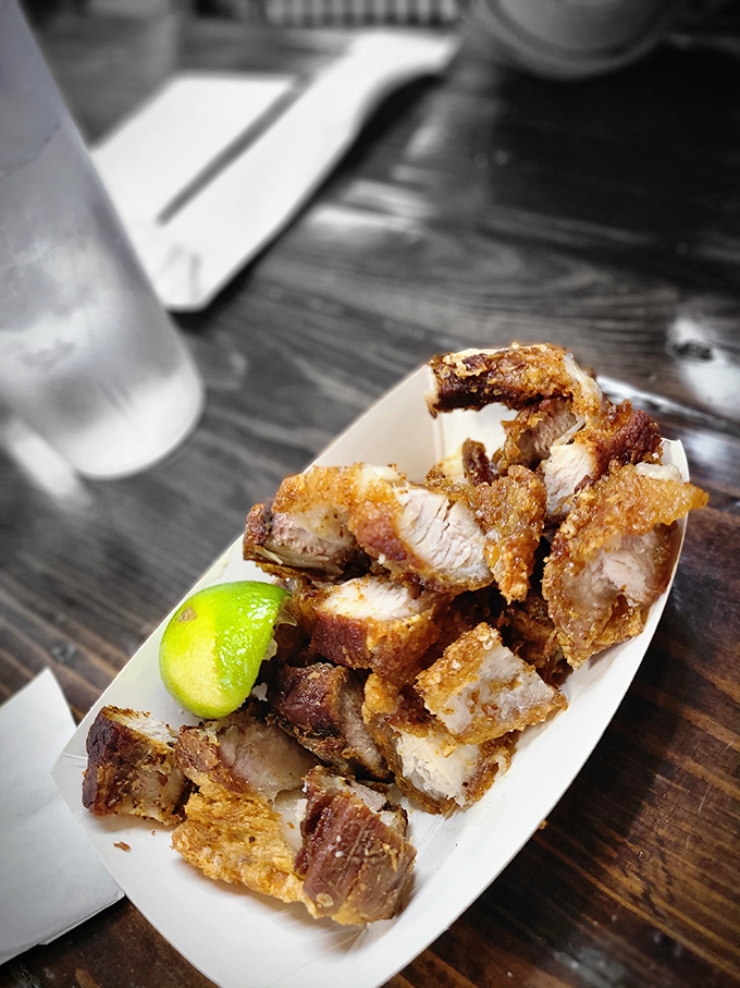 Chicharrones that crackle with each bite, these golden-brown pork treasures with a squeeze of lime are Miami's answer to potato chips.