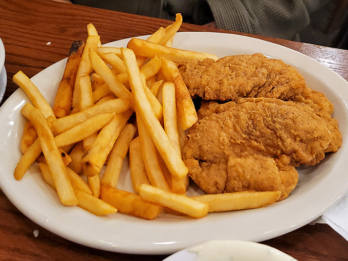 Simple pleasures done right &ndash; golden chicken tenders and perfectly crisp fries that remind you why classics became classics in the first place.
