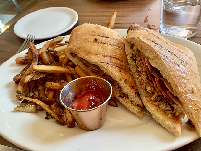 This towering sandwich masterpiece proves that sometimes the best architecture comes between two slices of bread.