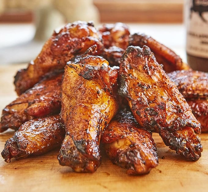 Wings that make you question why you ever bothered with buffalo sauce. These smoky beauties have been given the Midas touch—except better, because gold isn't this delicious.