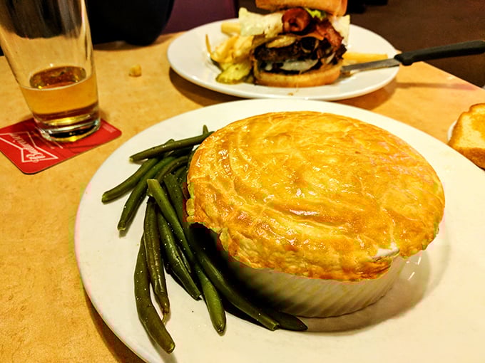 Golden, flaky, and proud as a peacock &ndash; this chicken pot pie doesn't just sit on your plate, it makes an entrance worthy of a standing ovation.