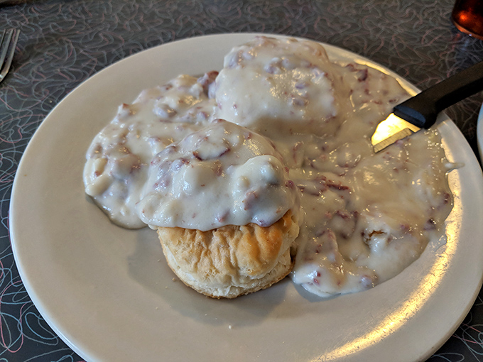 Creamy chipped beef on biscuits&mdash;what grandma would make if she secretly trained at a five-star restaurant.