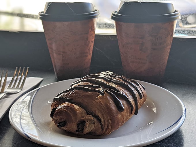 The chocolate croissant and coffee duo &ndash; proof that sometimes the best relationships are the simplest ones. Name a more iconic pair. I'll wait.