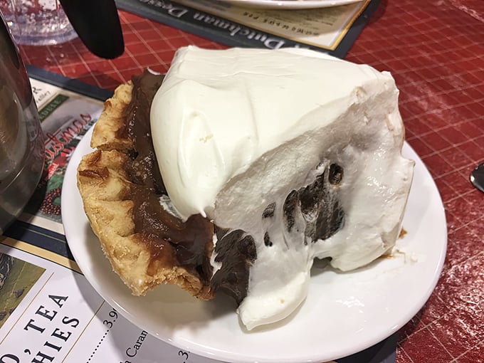 Chocolate cream pie with meringue so tall it needs its own zip code&mdash;the kind of dessert that makes you seriously reconsider sharing.