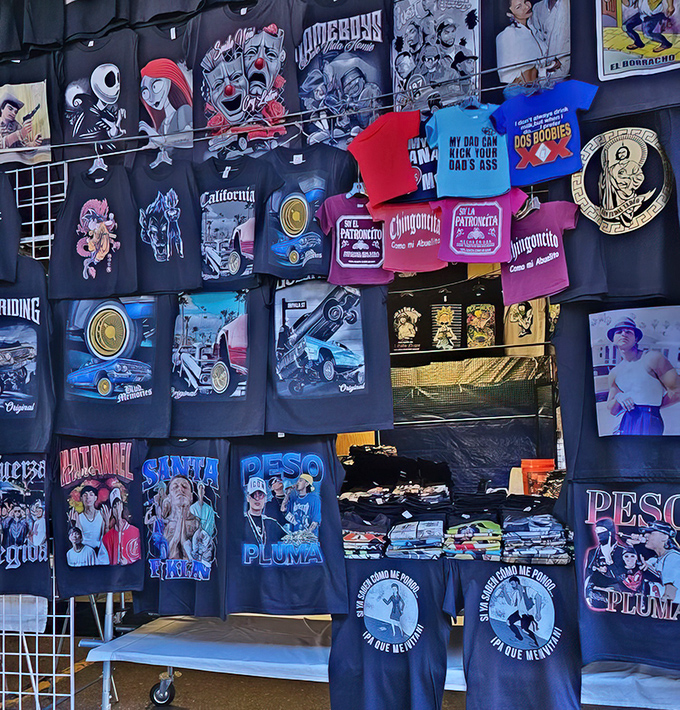 T-shirt nirvana where pop culture references span generations—from Nightmare Before Christmas to phrases your grandkids hope you don't understand.