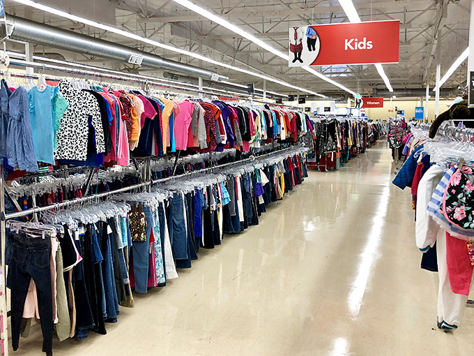 The kids' section: where growth spurts meet budget-friendly solutions. Those dinosaur-themed shirts your nephew loves? They're here, gently worn and ready for round two.