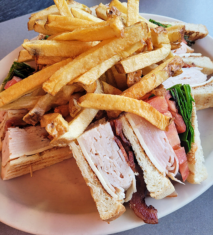 This club sandwich towers like a delicious skyscraper, proving that sometimes bigger really is better in Pennsylvania.