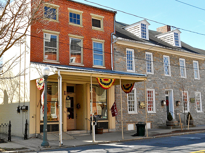 Historic storefronts line the streets like a perfectly curated museum where you can actually touch and buy everything.