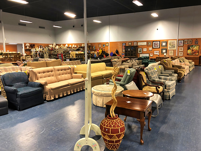 The furniture department could outfit an entire small town, from "slightly loved" leather sofas to chairs with character to spare.