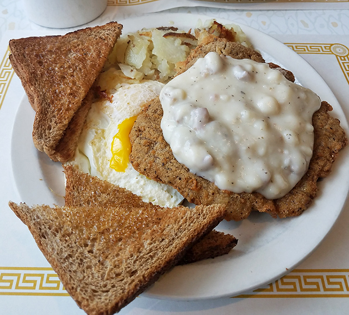 Country-fried steak smothered in peppery gravy &ndash; this is breakfast that prepares you for anything, even an Ohio winter or family reunion.