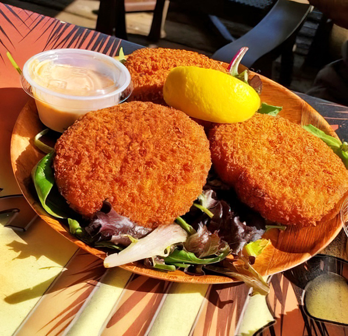 When a crab cake looks this perfect, you know the kitchen takes serious pride in their craft.