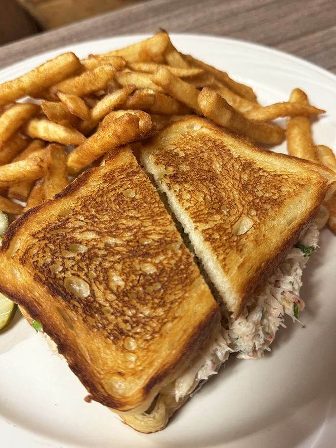 The famous crab melt in all its glory&mdash;perfectly toasted bread embracing sweet Dungeness crab meat that tastes like the Pacific made a special delivery.