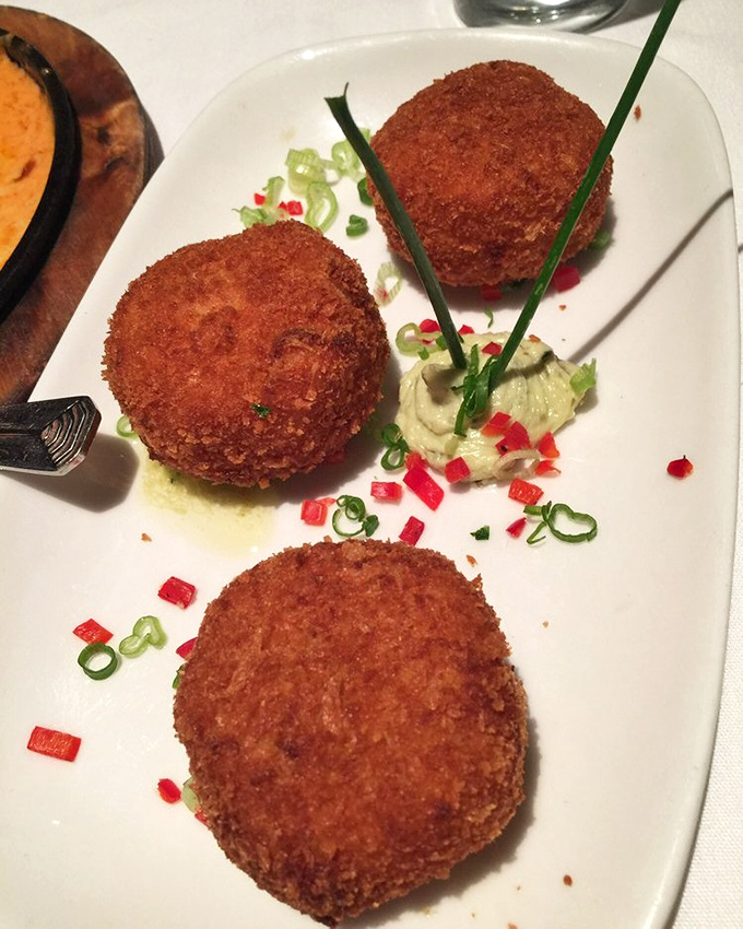 Golden-brown crab cakes that actually contain crab&mdash;revolutionary concept! These beauties are what Maryland dreams about when it visits San Francisco.