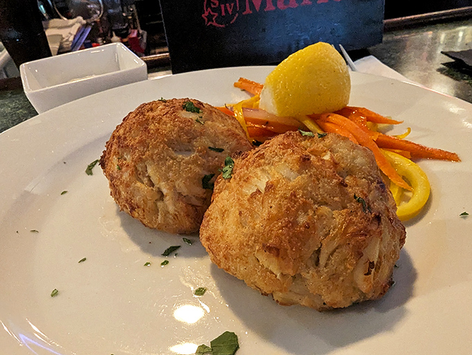 Golden-brown perfection that would make Maryland jealous. These crab cakes are what happens when someone decides that "good enough" simply isn't.