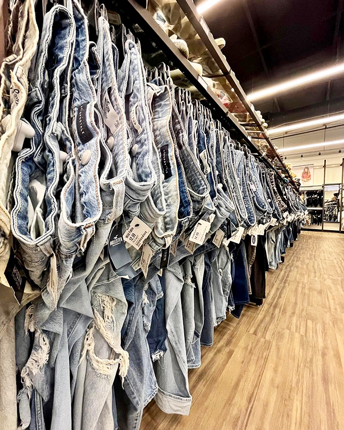 Denim heaven exists, and it's hanging right here. Each pair tells a story&mdash;some with a few more chapters than others.