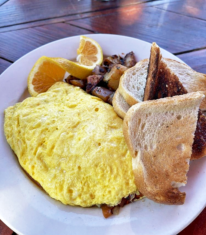 This Denver omelet doesn't need altitude training to reach perfection, with those home fries playing a delicious supporting role.