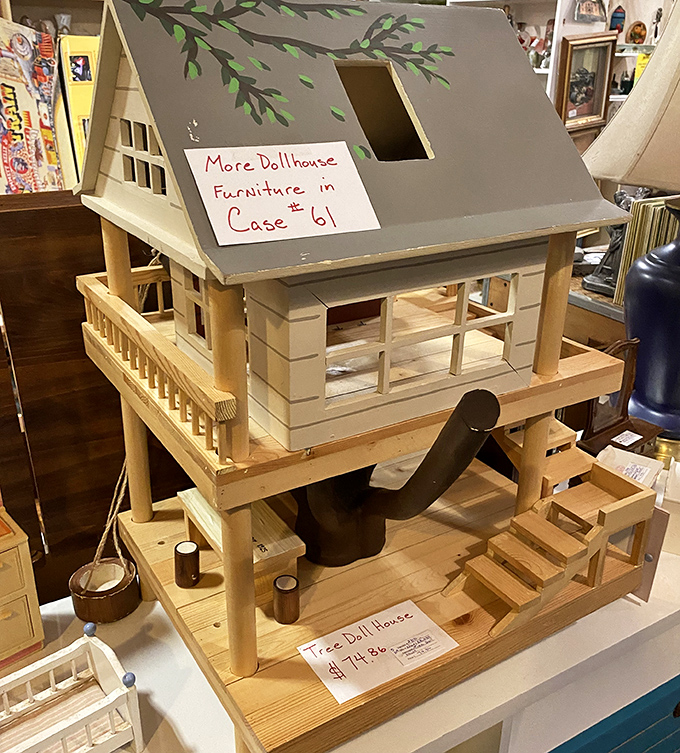 Not just a dollhouse&mdash;a miniature architectural marvel! Complete with tiny stairs that would give Stuart Little vertigo.