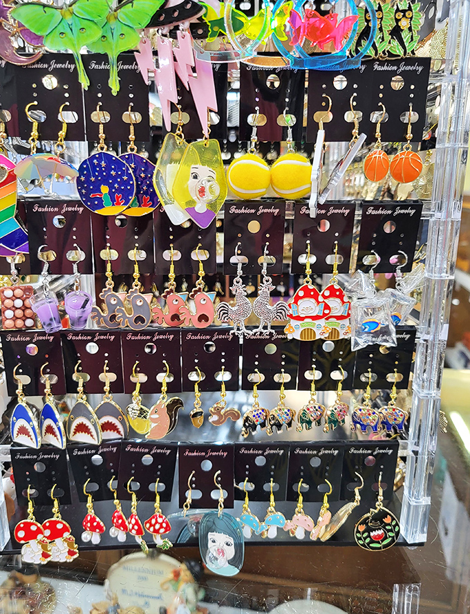 Whimsical dangles for your lobes! From luna moths to mushrooms, these quirky earrings are conversation starters disguised as accessories.