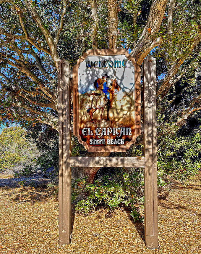 Not all welcome signs are created equal. This one practically whispers, "Slow down, you've arrived at someplace special."