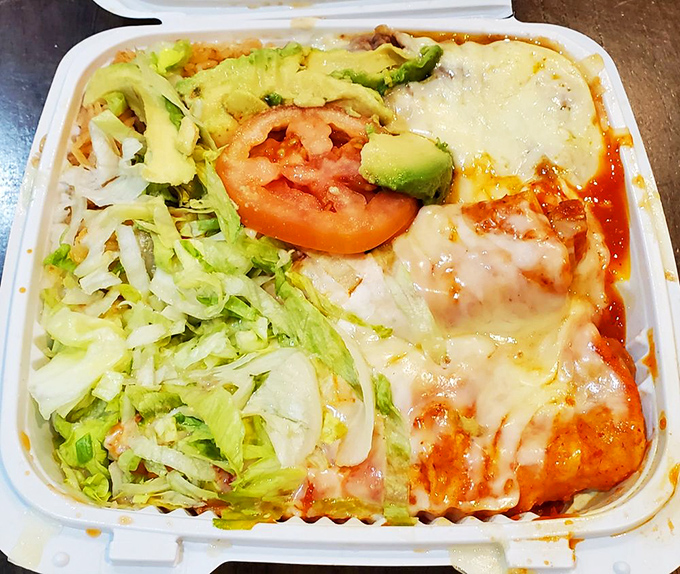 Not just enchiladas, but a work of art&mdash;where melted cheese meets fresh lettuce in a dance as old as California itself.