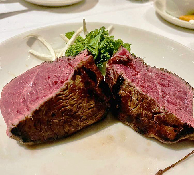 Cut into this perfectly cooked filet mignon and watch your worries disappear. That pink center isn't just a color&mdash;it's a mood-altering substance. 
