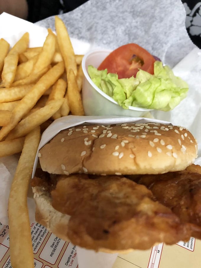 This isn't just a fish sandwich; it's a masterpiece of simplicity &ndash; crispy, flaky, and ready to transport you to seafood nirvana.