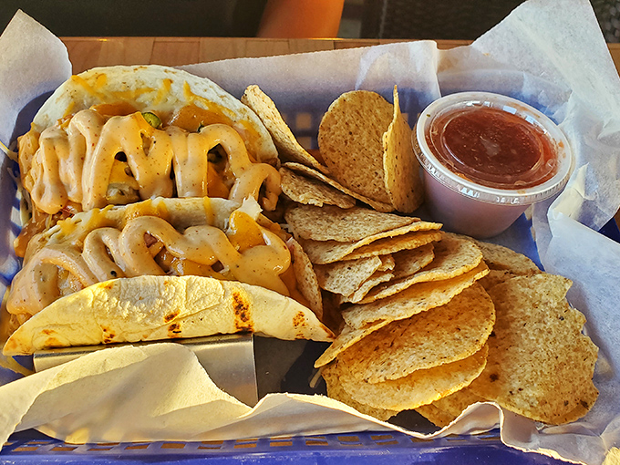 Those legendary fish tacos arrive like edible postcards from your favorite beachside vacation memories.