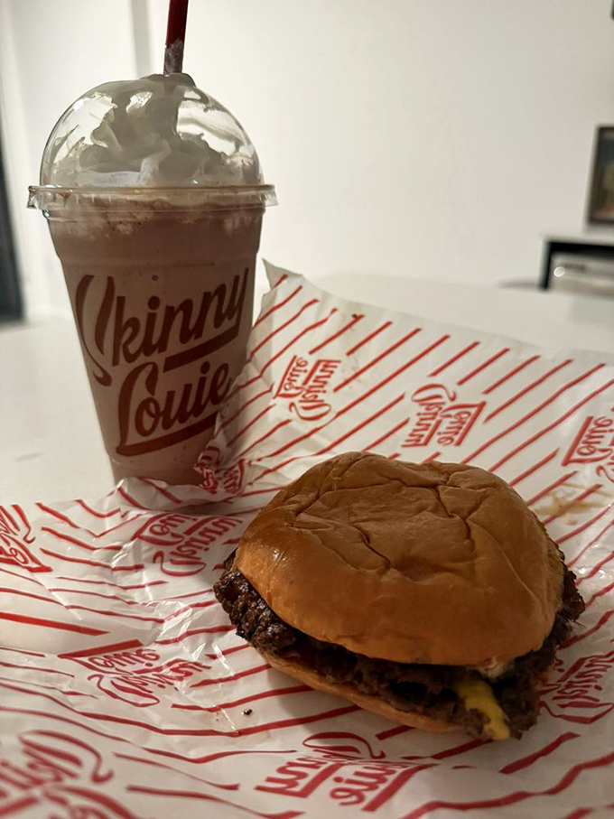 The classic pairing: a Frappuccino and burger combo that makes you wonder why anyone would ever order anything else.