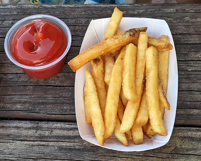 Golden french fries that achieve that perfect crisp-outside, fluffy-inside balance &ndash; the ideal vehicle for sopping up any leftover barbecue sauce.